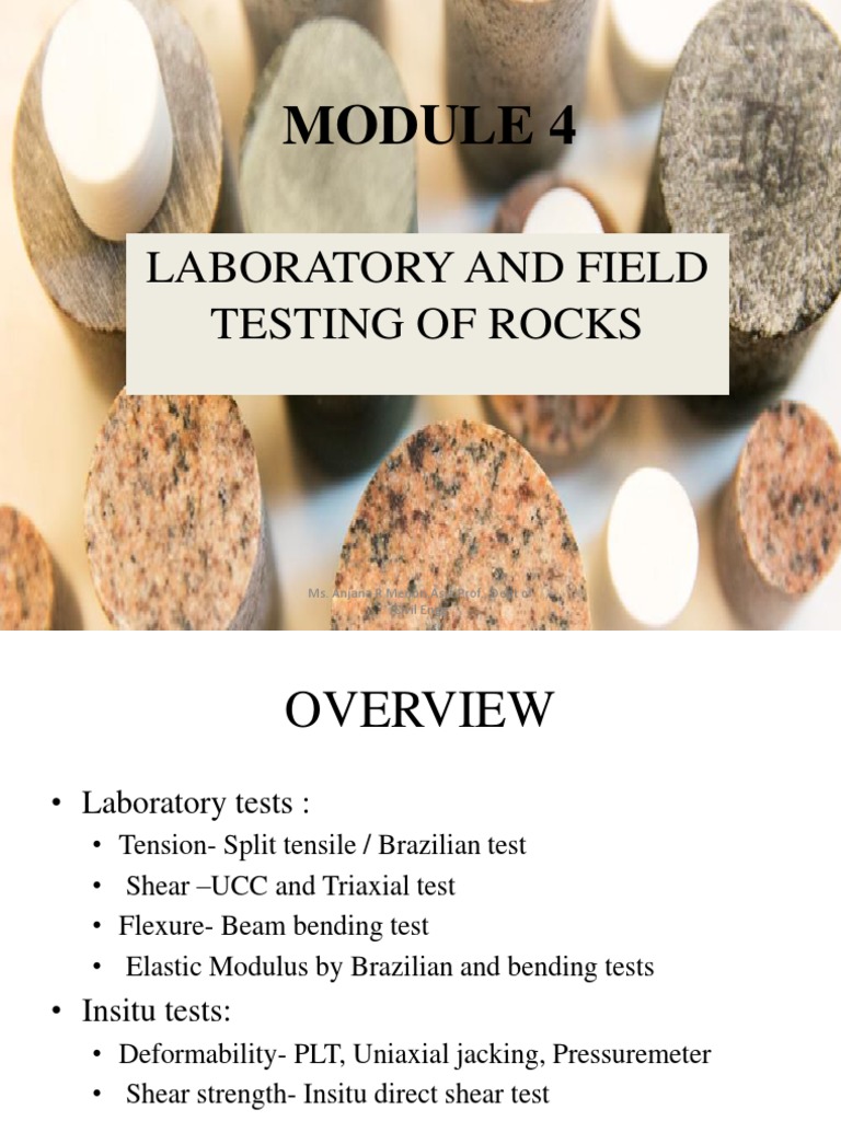 Laboratory and Field Testing of Rock | Download Free PDF | Strength Of ...