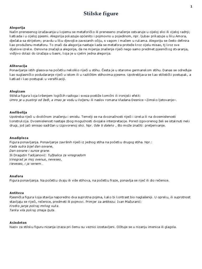 Stilske Figure | PDF
