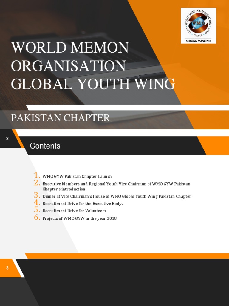 World Memon Organisation Global Youth Wing: Pakistan Chapter | PDF ...