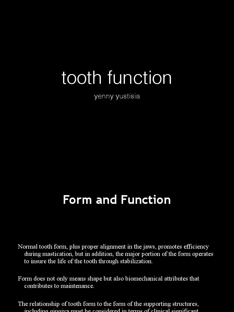 The Protective Form and Functional Significance of Tooth Morphology ...