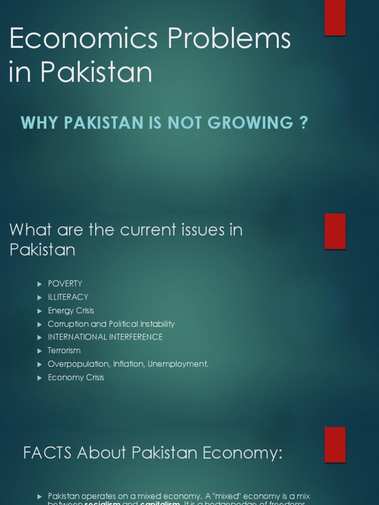 Economics Problems in Pakistan | PDF | Pakistan | Developing Country