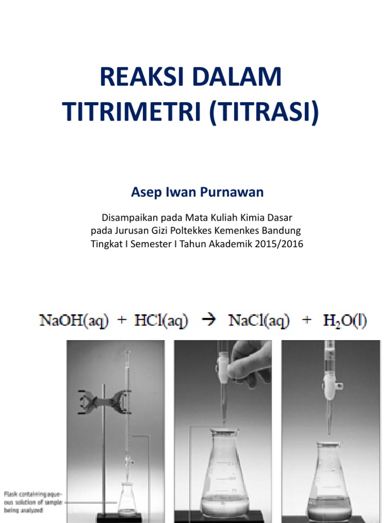 Reaksi DLM Titrasi - Tat Asidi Alkalimetri | PDF