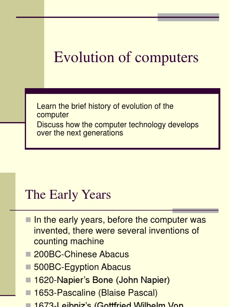 Evolution of Computer Class 11 Topic | PDF | Integrated Circuit | Microprocessor
