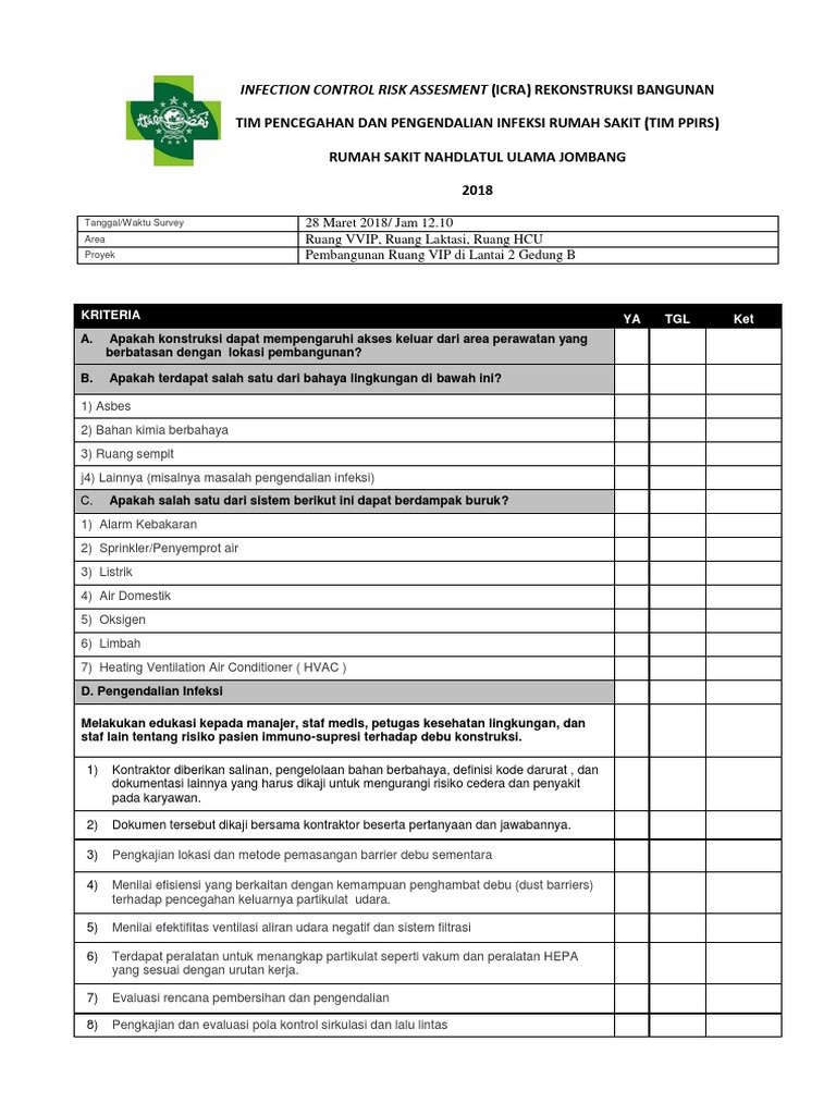 ICRA Rekonstruksi Bangunan RS Nahdlatul Ulama | PDF