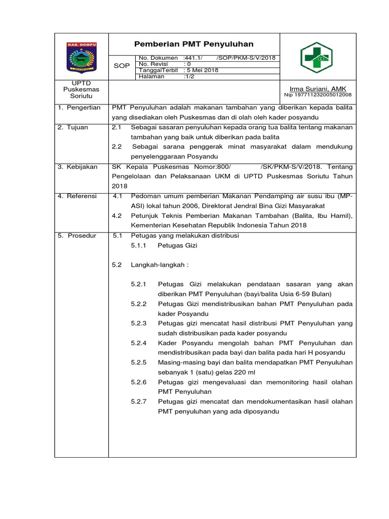 Sop Pemberian MP Asi | PDF | Kesehatan Holistik
