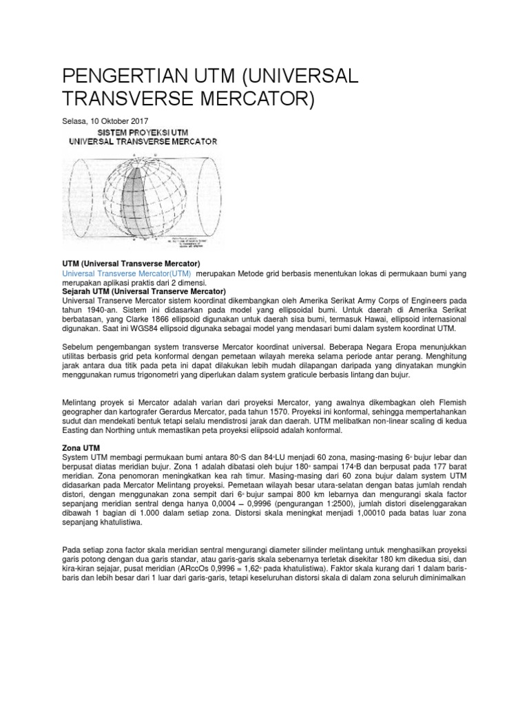 Pengertian Utm | PDF