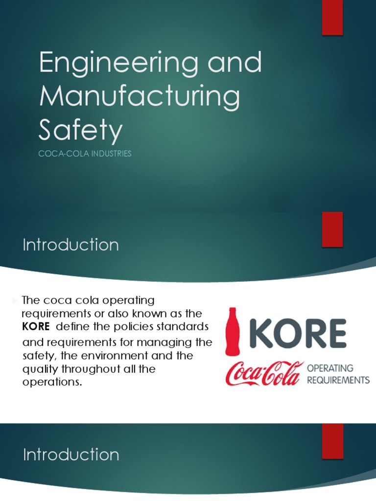 Engineering and Manufacturing Safety: Coca-Cola Industries | PDF ...