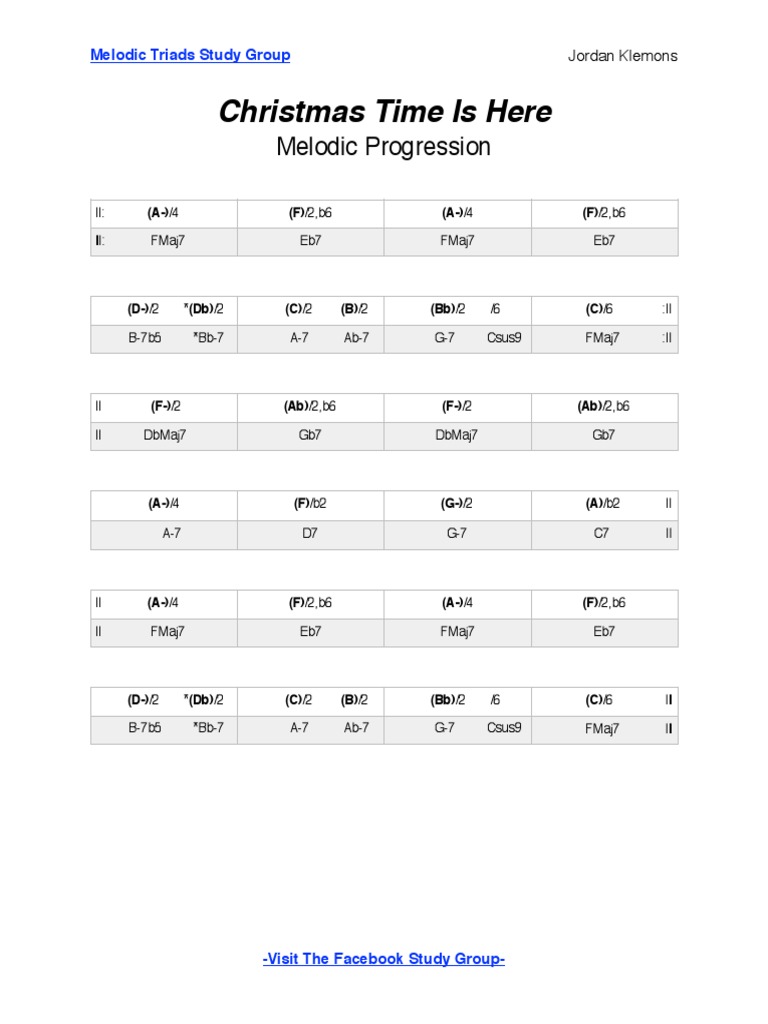 Christmas Time Is Here Melodic Progression Free | PDF