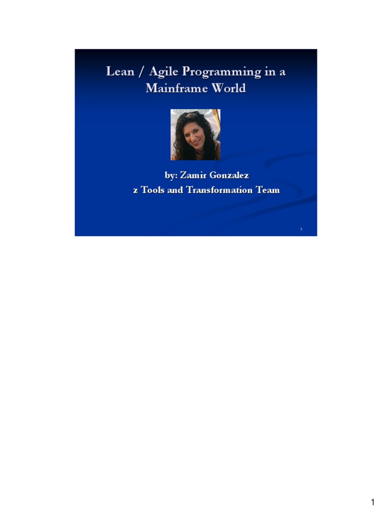 Lean Agile Programming Mainframe | PDF | Scrum (Software Development ...