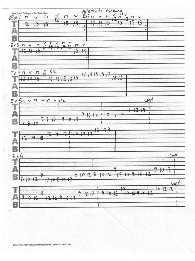 Lessons Paul Gilbert - Intense Rock Exercises | PDF