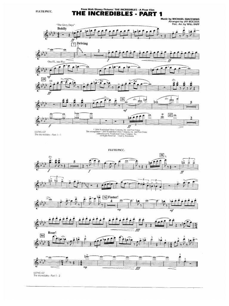 Incredibles Part1 Marching Band PDF | PDF