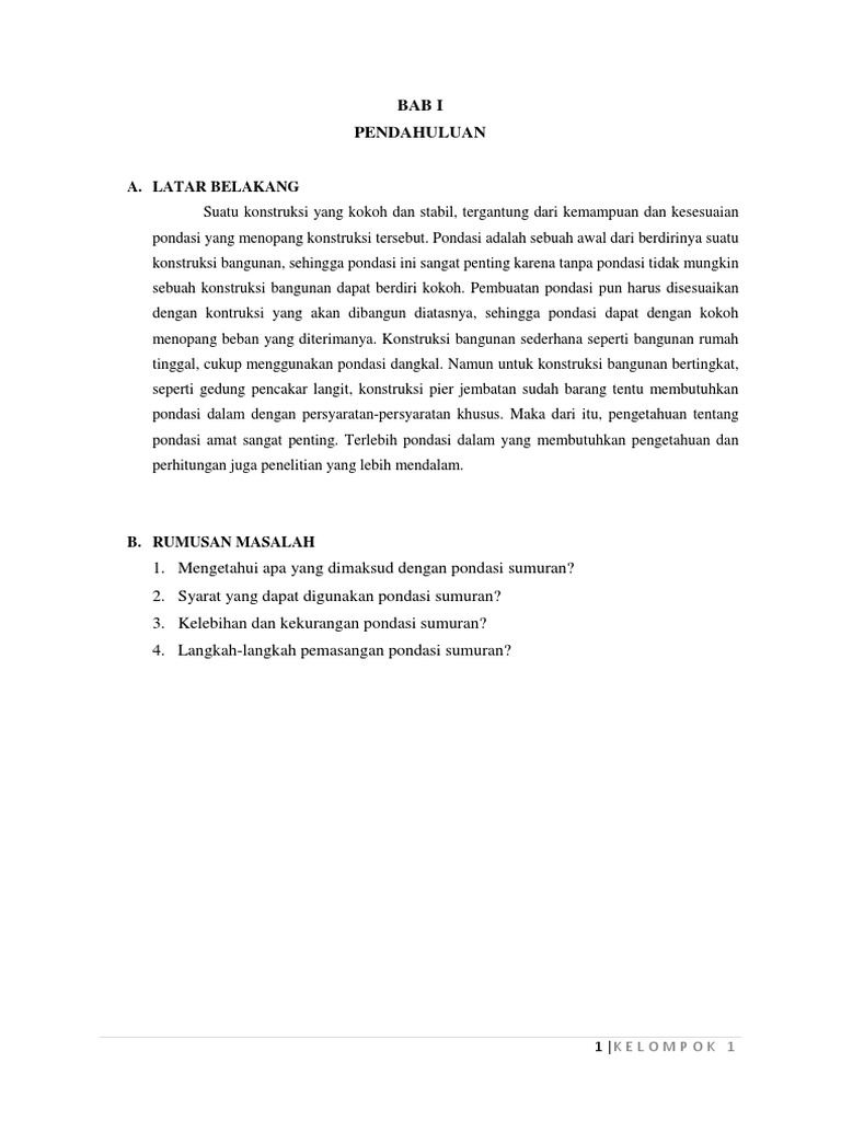 Pondasi Caisson Atau Pondasi Sumuran | PDF