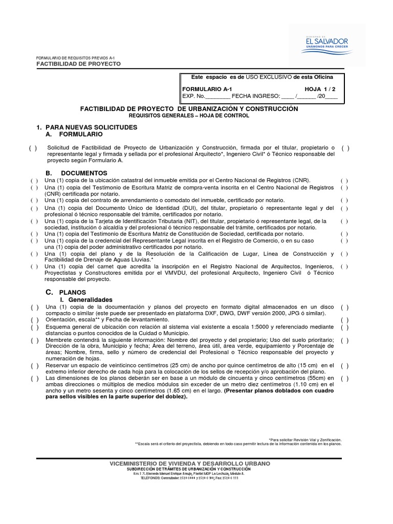 Formulario A1 | PDF | Arquitecto | Science