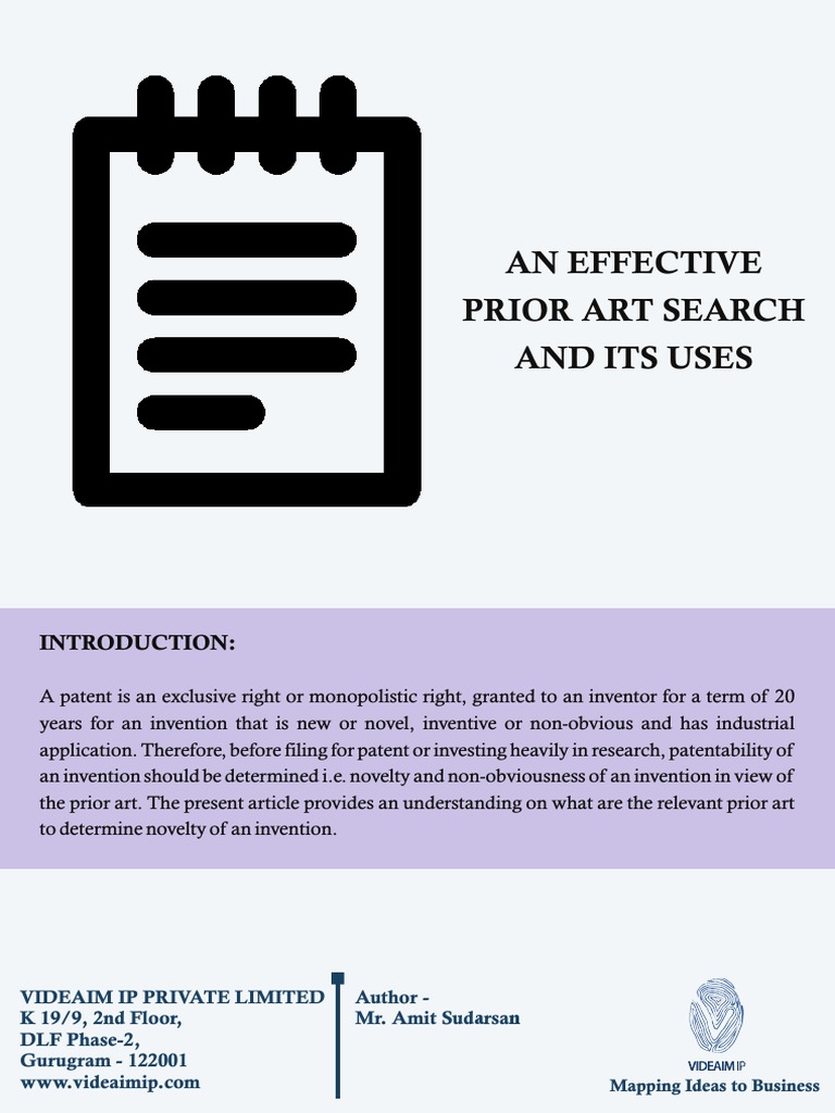 Effective Prior Art Search Guide | PDF | Prior Art | Patent Application