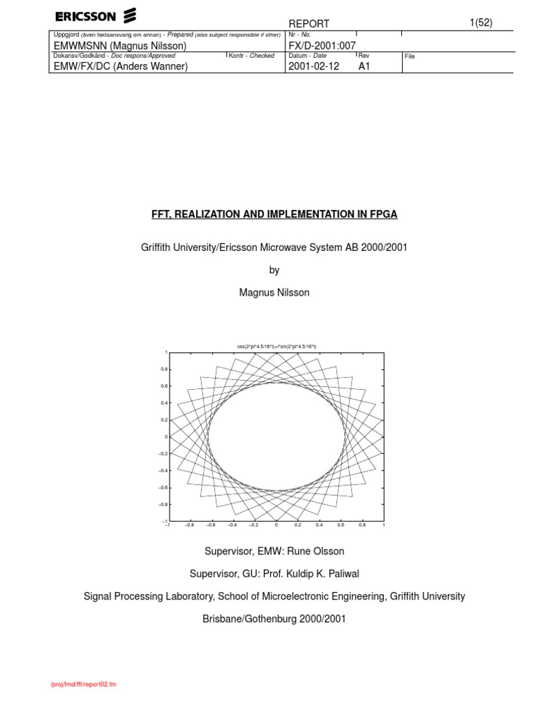 FFT Implementation in FPGA | PDF | Fourier Series | Discrete Fourier Transform