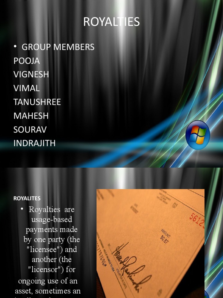 ROYALTY RATES | PDF | Royalty Payment | License