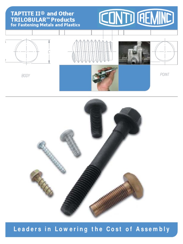 Plastite | PDF | Screw | Nut (Hardware)