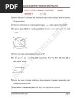 Form 3 Mathematics Paper 1 Term 1 Form Three 121/1 | PDF | Circle | Area