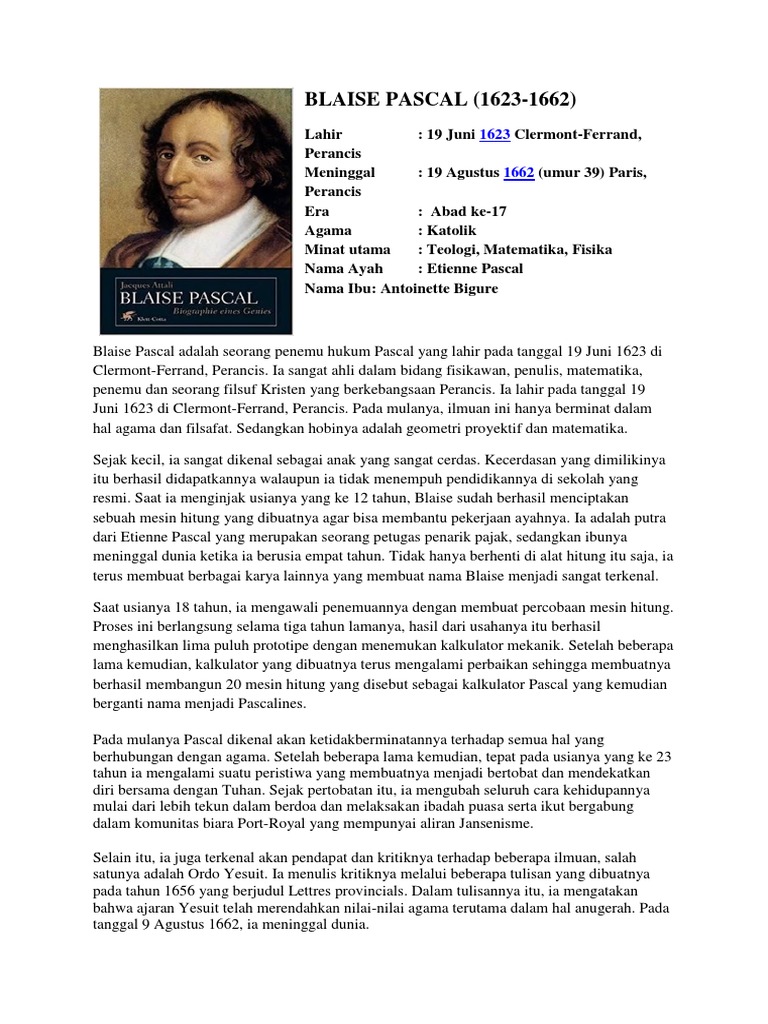 Blaise Pascal Rangkum | PDF