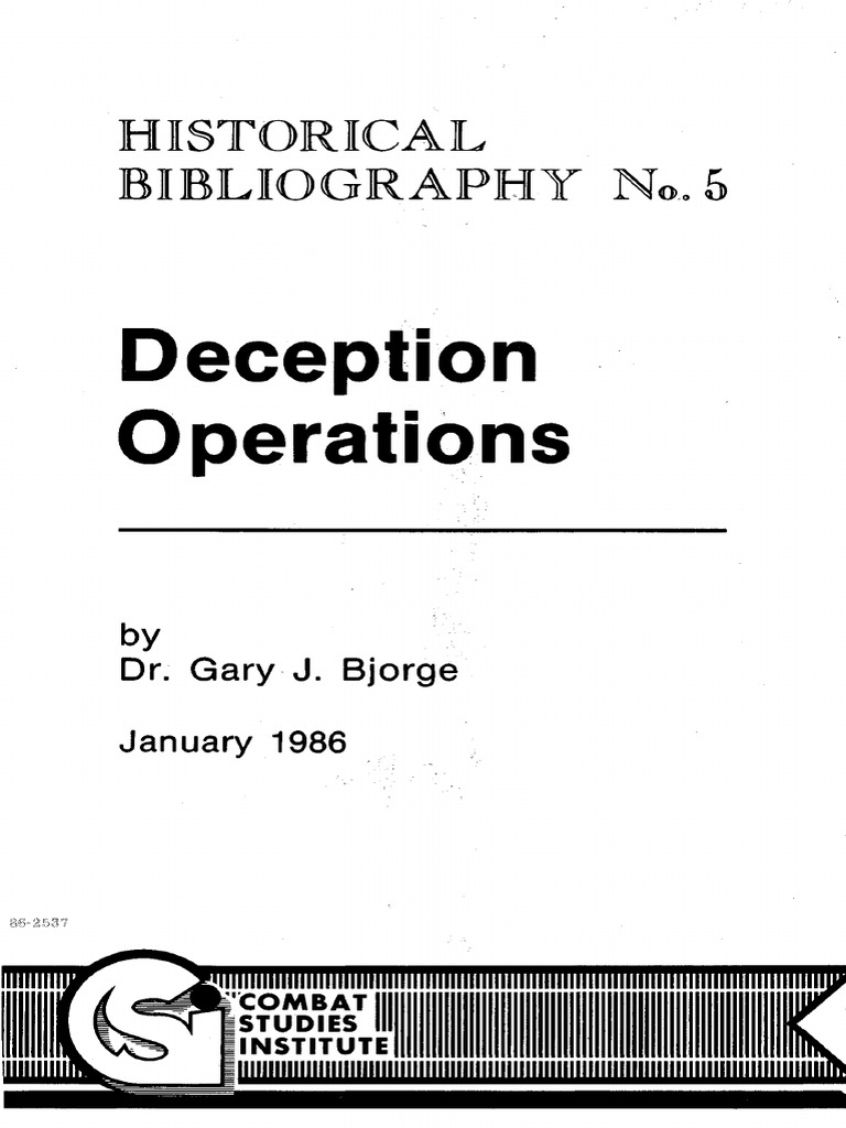 Deception Operations | PDF | World War II | United States Army