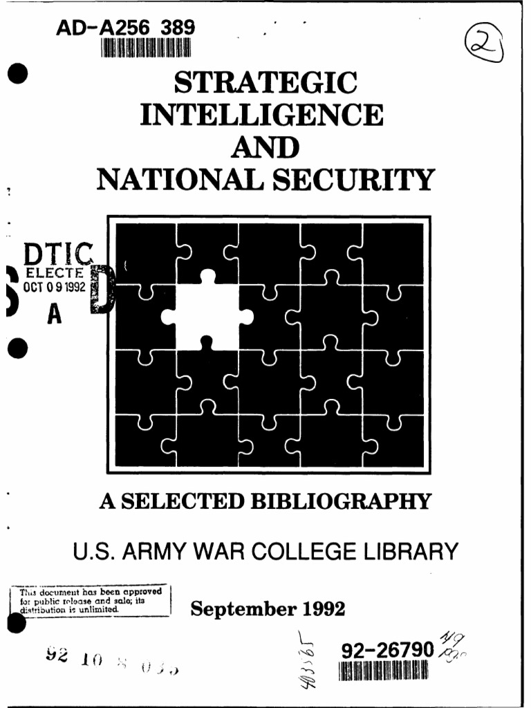 Strategic Intelligence Bibliography | PDF