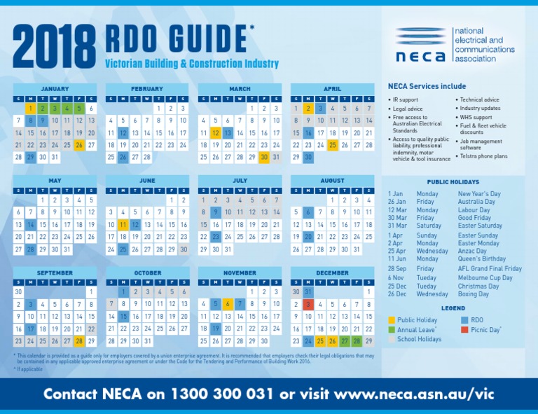 Calendar - Neca Rdo 2018 | PDF | Holidays | Observances