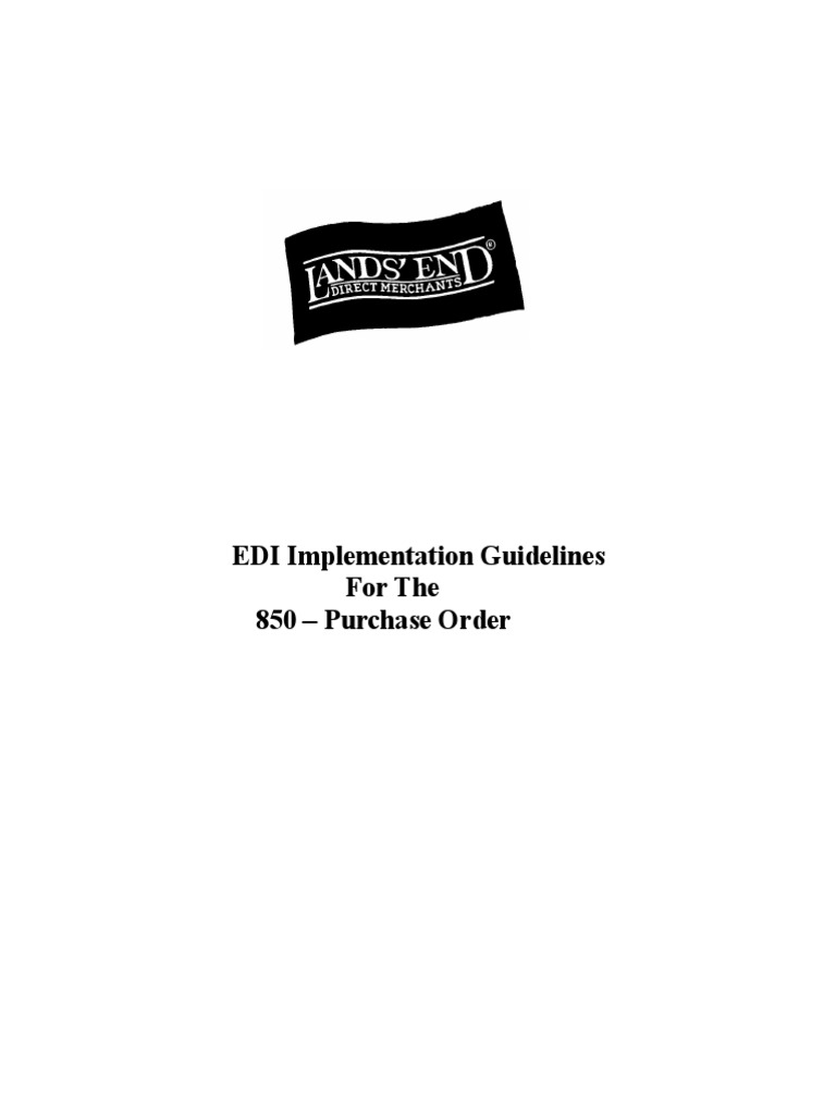 EDI Implementation Guidelines For The 850 - Purchase Order | PDF ...