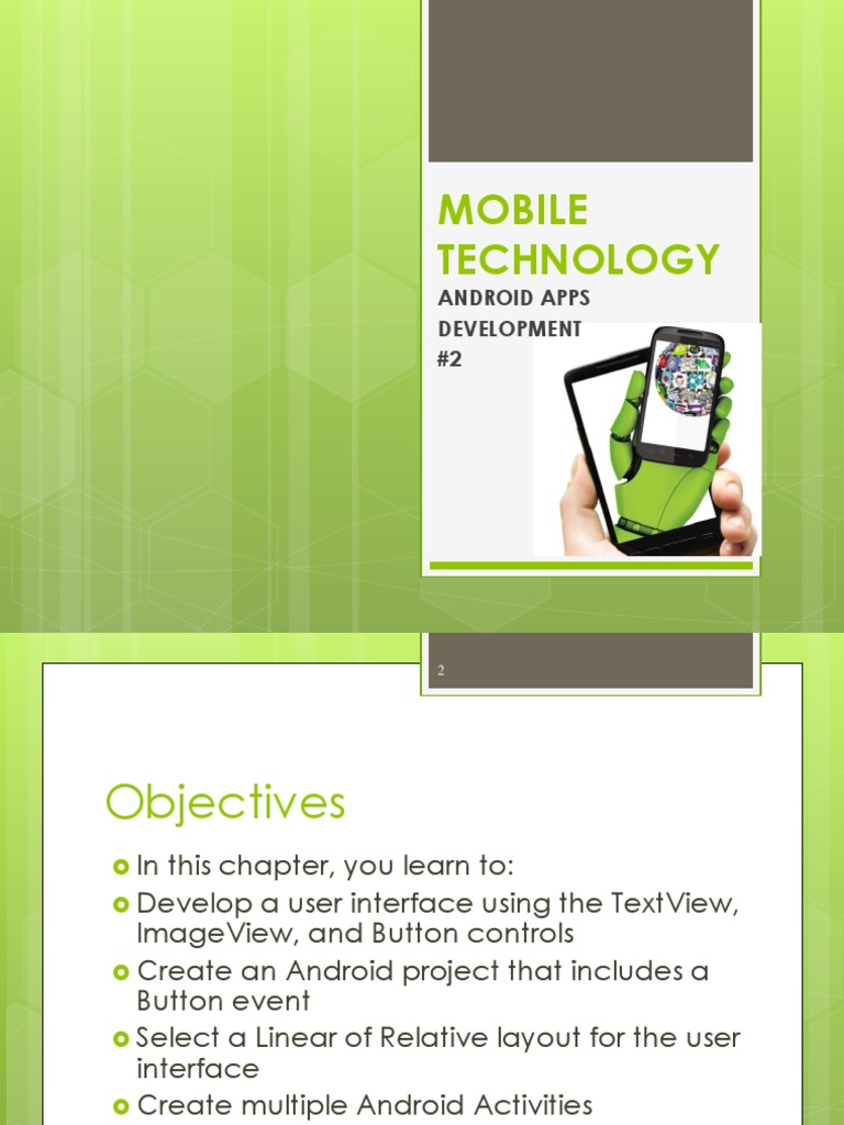 Mobile Technology: Android Apps Development #2 | PDF | Class (Computer Programming) | Android ...