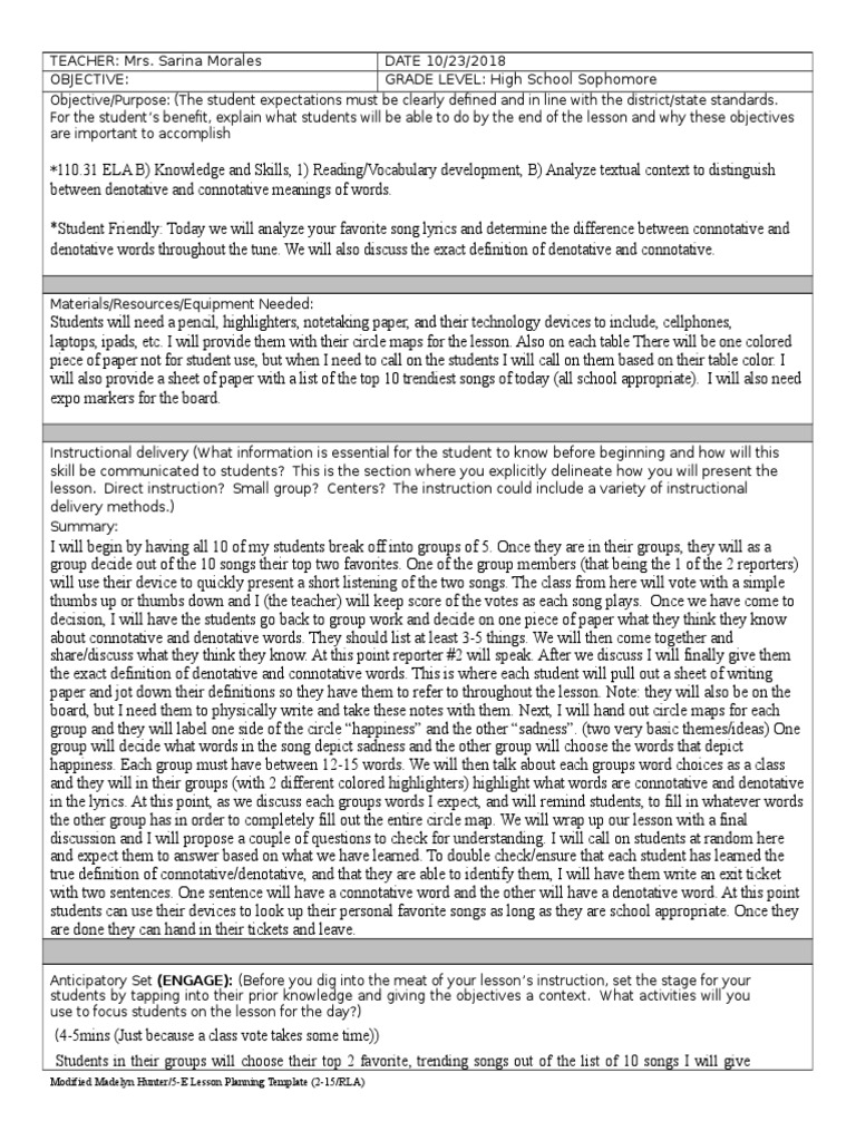 Lesson Plan | PDF | Definition | Knowledge