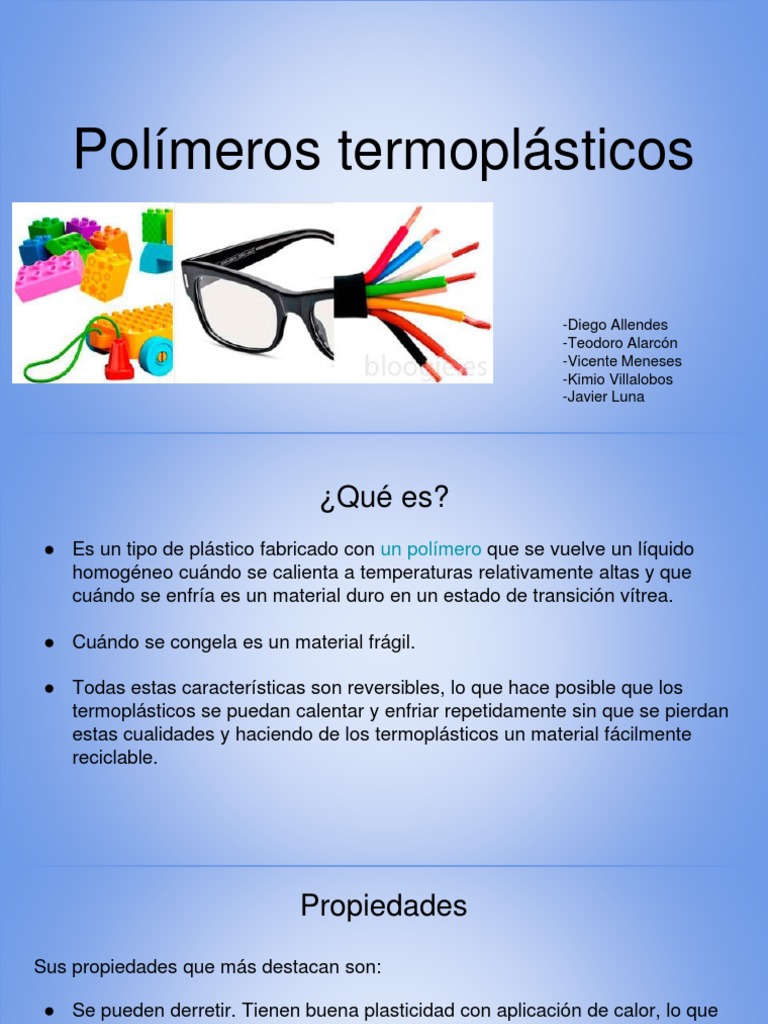 polimeros termoplasticos | Termoplástico | Polímeros