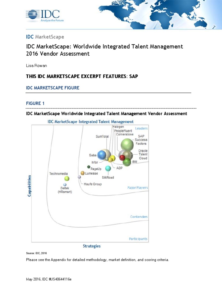 IDC MarketScape Worldwide Integrated | PDF | Talent Management | Sap Se