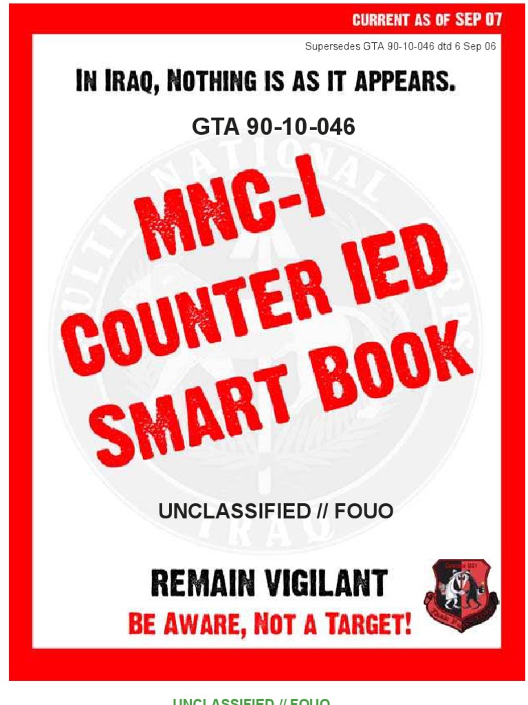 Counter-IED Training and Tactics Guide | PDF | Improvised Explosive ...