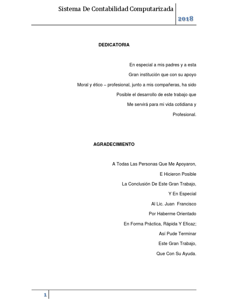 Sistema de Contabilidad Computarizada | Descargar gratis PDF ...