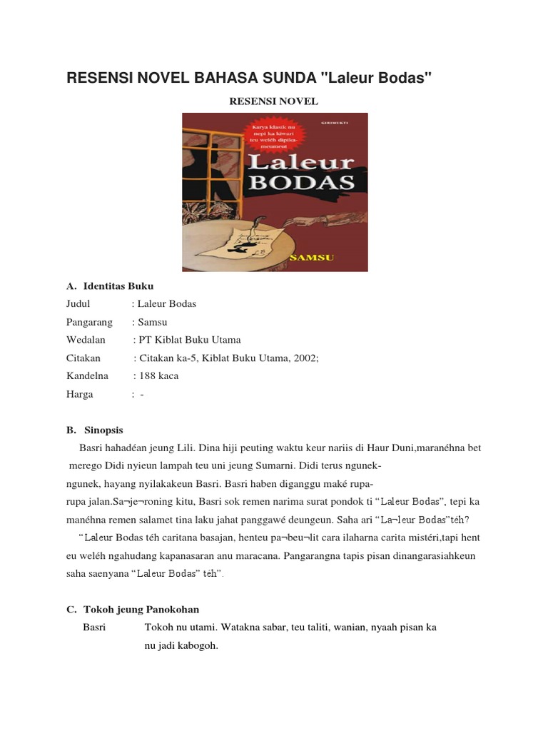 Resensi Novel Bahasa Sunda | PDF