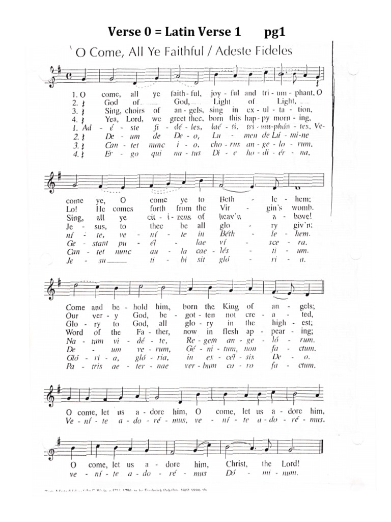 10 - O Come, All Ye Faithful-Adeste Fideles-ALL PDF | PDF | Choral ...