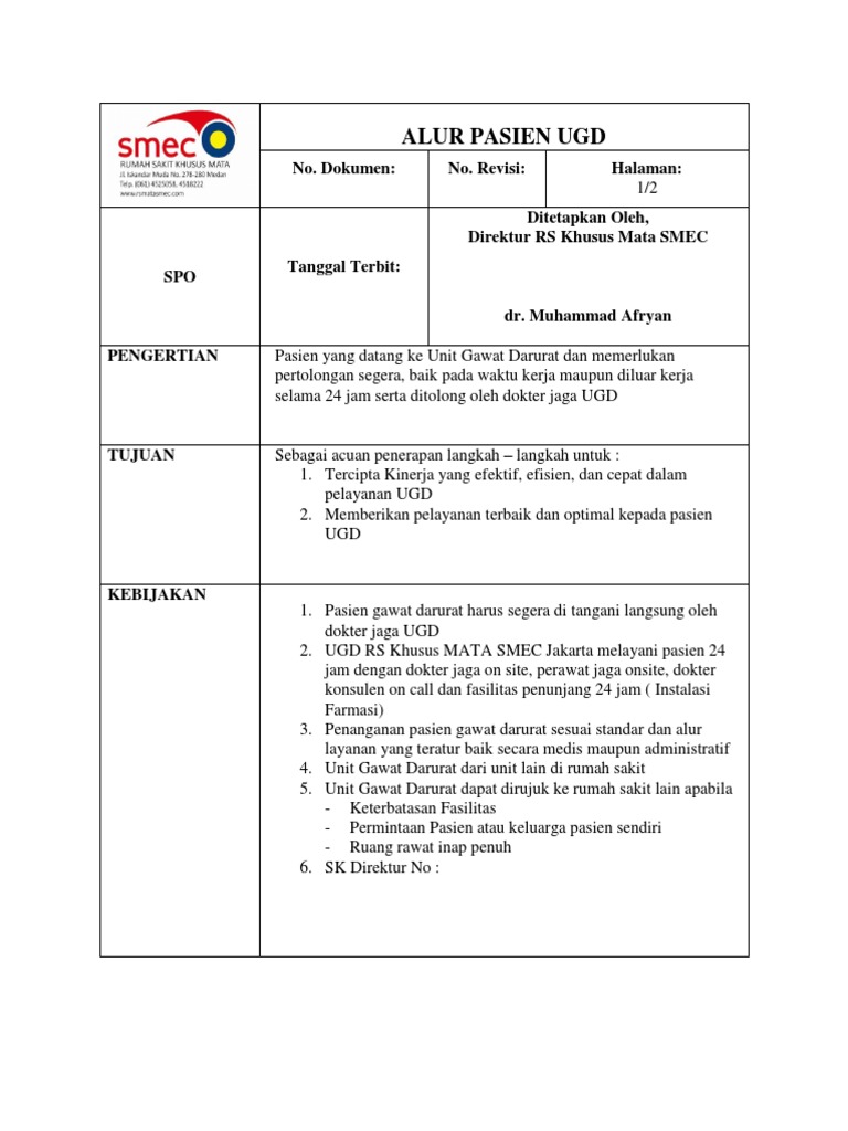 Alur Pasien Ugd | PDF