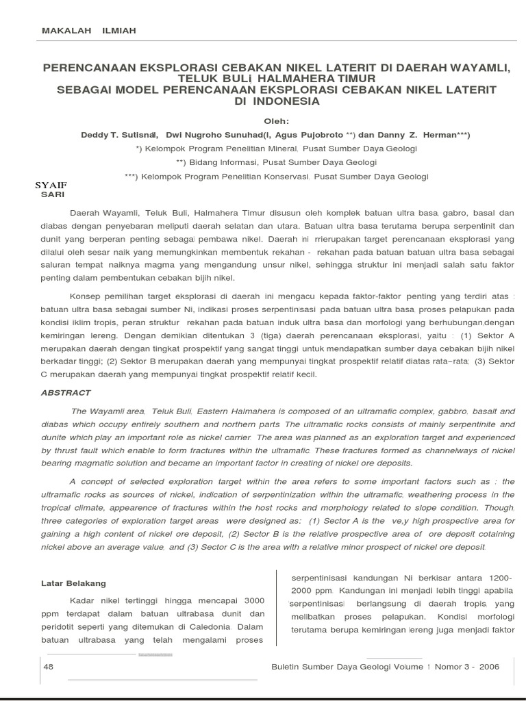 Profil Nikel Laterit | PDF