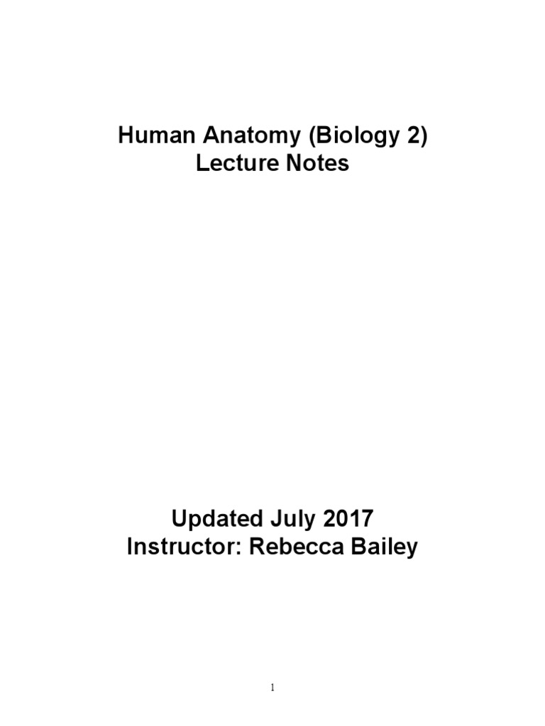 Human Anatomy Lecture Overview | PDF | Bone | Anatomical Terms Of Motion