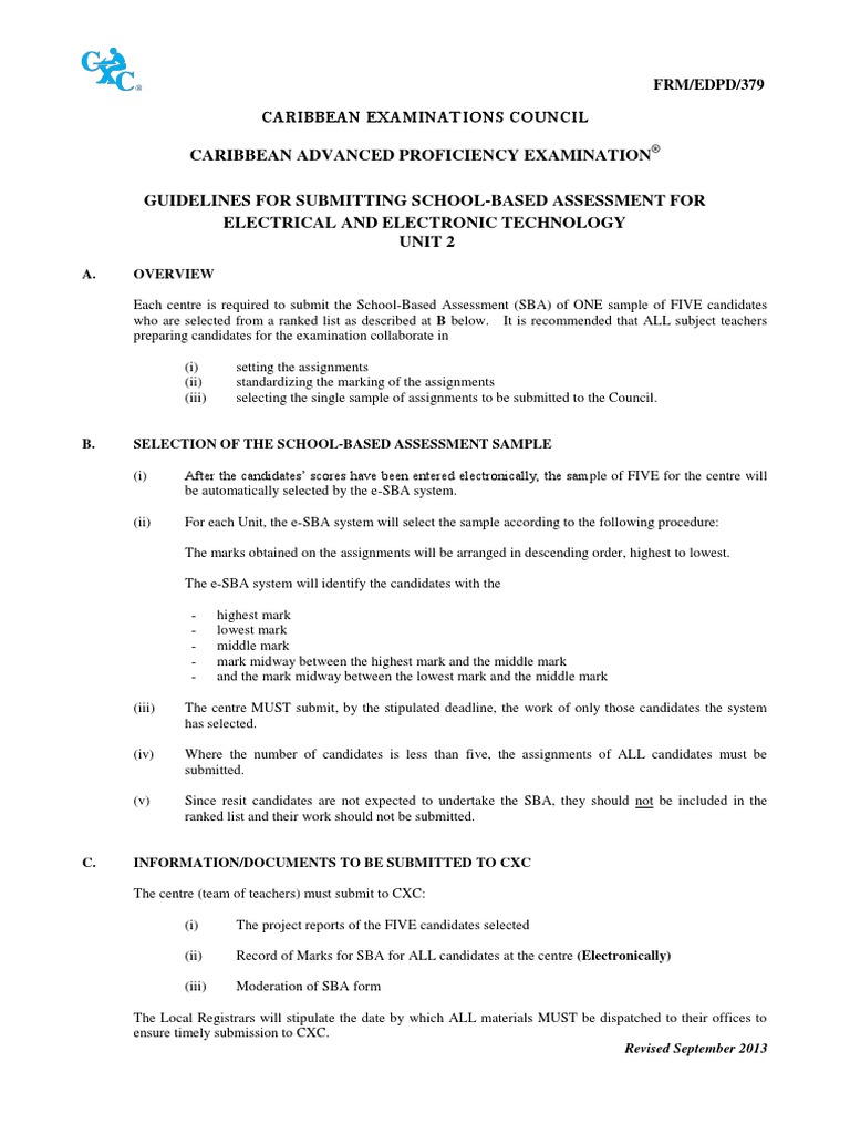 Caribbean Examinations Council Caribbean Advanced Proficiency ...