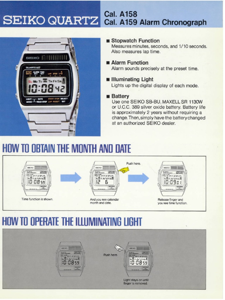 Seiko A159 | PDF