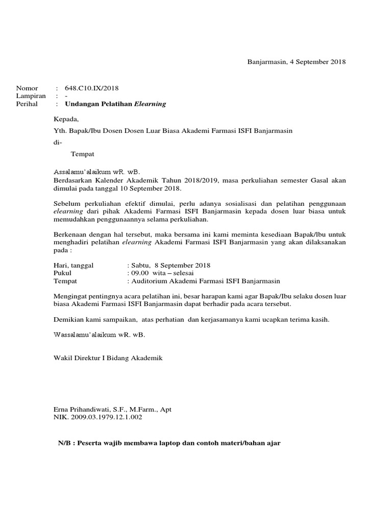 UNDANGAN E Learning | PDF