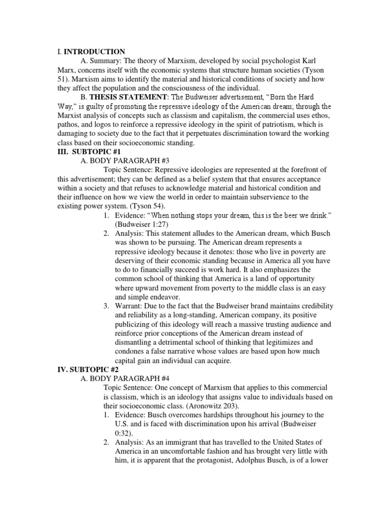 Multimodal Final Outline | PDF | Marxism | Ideologies