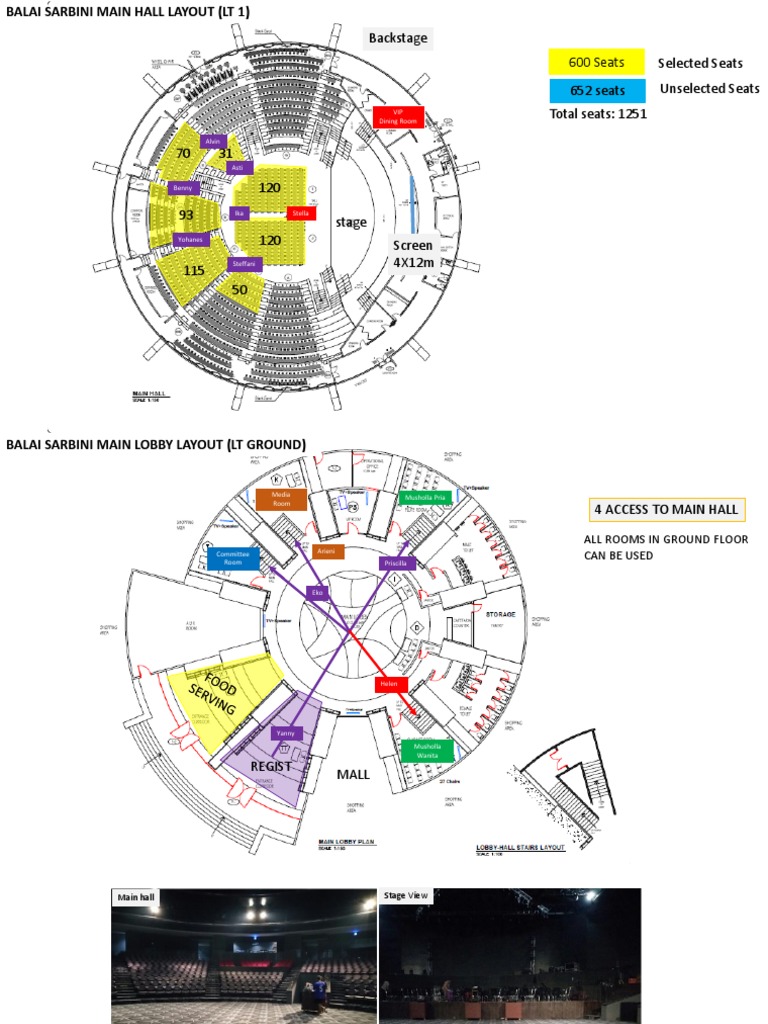 Balai Sarbini Seating & Layout Guide | PDF