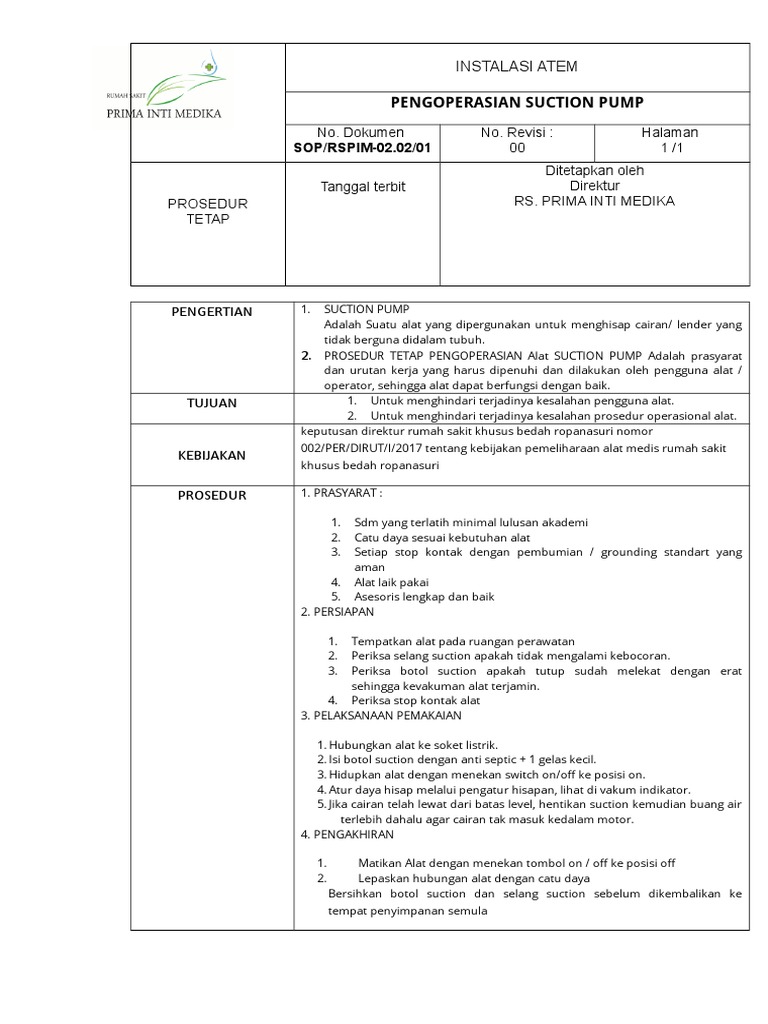 Sop Suction Pump | PDF