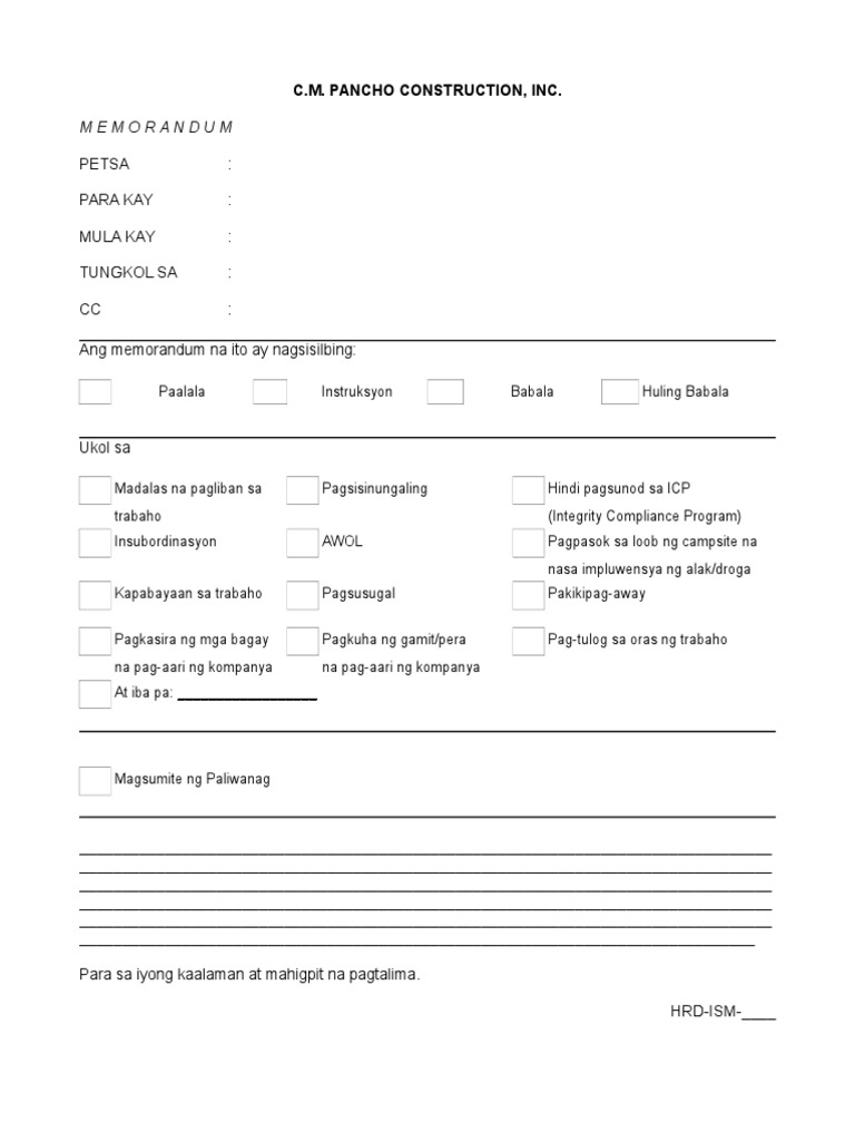Memo Format | PDF