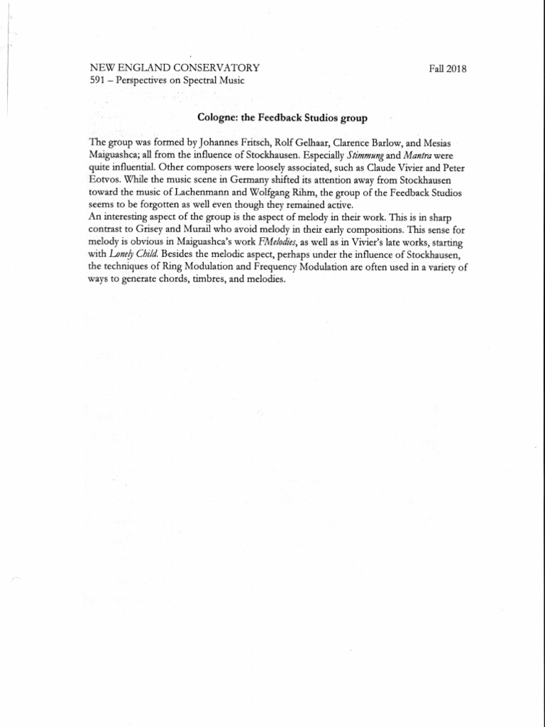 Spectralism 4 | PDF | Classicism | Musicology