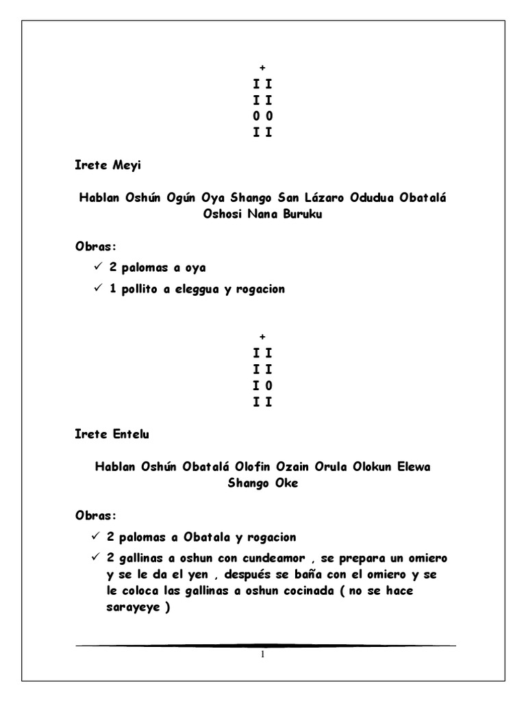 Baba Irete Meyi | PDF | Santeria | Religión popular