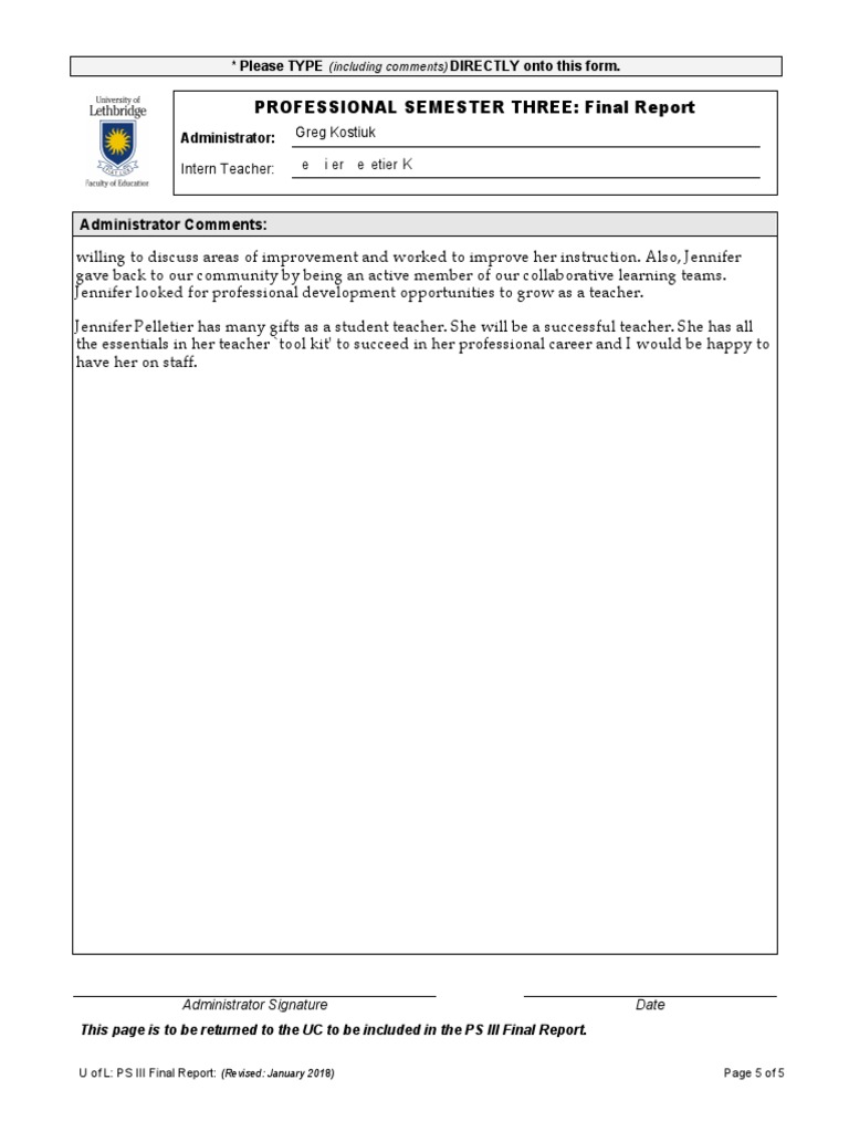 PS III Final Report: Teacher Evaluation | PDF