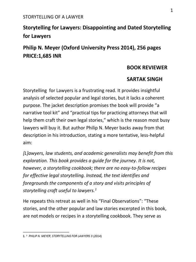 Storytelling For Lawyers | PDF | Storytelling | Lawyer