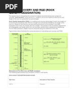How To Calculate Core Recovery and RQD of Rock | PDF